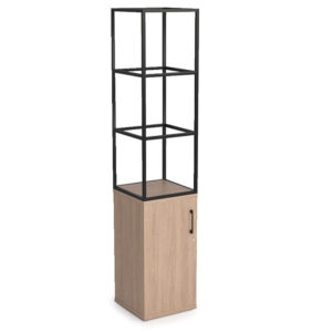 Single Column Grid Storage Frame with Base Cupboard | OSI Office Furniture