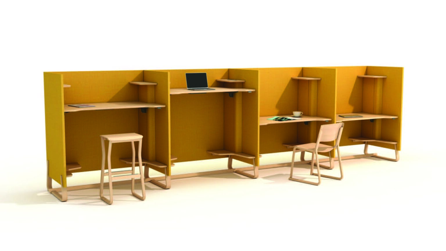 Theo Height Adjustable Booth | OSI Office Furniture