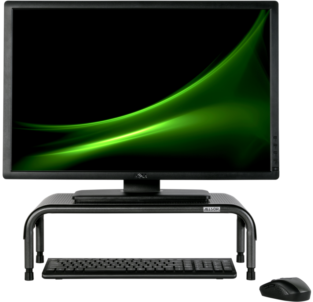 Allsop Metal Art Ergo 3 Monitor Stand - Black | OSI Office Furniture