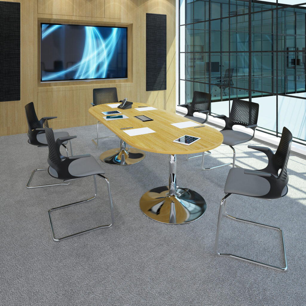 Dams Trumpet Base Radial End Boardroom Table | OSI Office Furniture